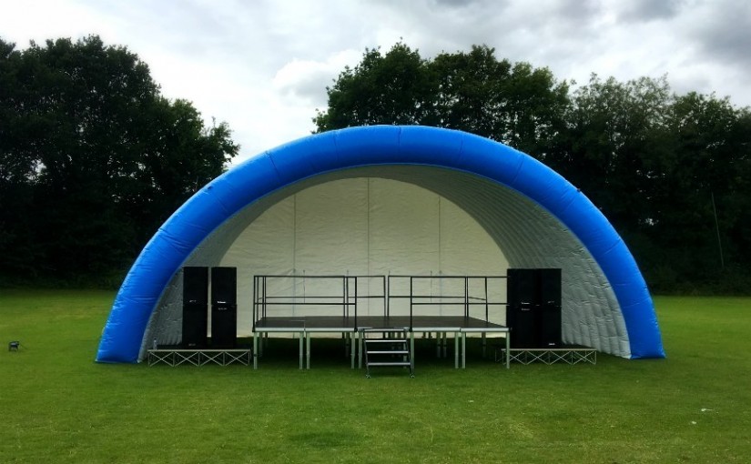 Festival Hire. Outdoor Stage with Inflatable Canopy – Tornado Event ...